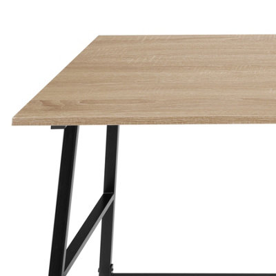 Desk Paisley - trapezoidal frame, shelf with 2 storage compartments ...