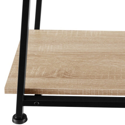 Desk Paisley - trapezoidal frame, shelf with 2 storage compartments ...