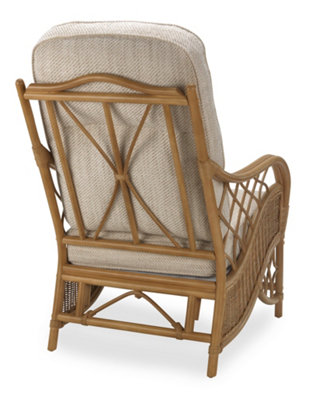 Desser Oslo Light Oak Natural Rattan Conservatory Armchair Real Cane ...