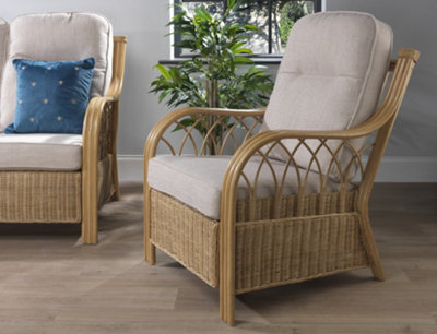 Desser Viola Light Oak Natural Rattan Conservatory Armchair Real Cane ...
