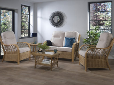 Desser Viola Light Oak Natural Rattan Conservatory Armchair Real Cane ...