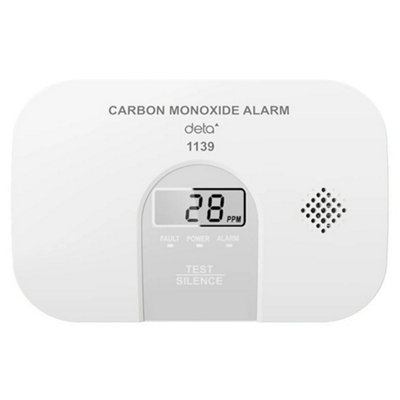 Deta 1139 Carbon Monoxide (CO) Alarm with Digital Display - 10 Year ...