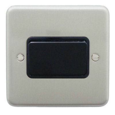 Deta 1949SCB Fan Isolator Switch TP 3 Pole 10A (Satin Chrome / Black ...