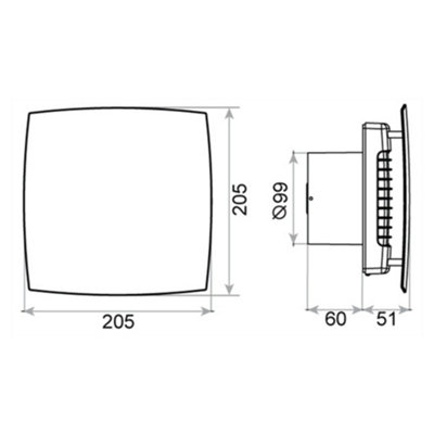 Deta 4630 Flat Fascia Axial Extractor Fan 100mm (Standard Model)