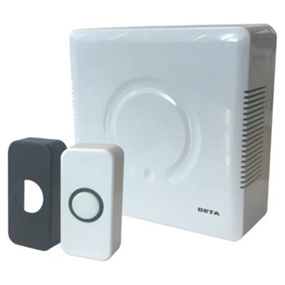 Deta C3504 Door Chime with Integral Transformer & Push Kit (with Black ...
