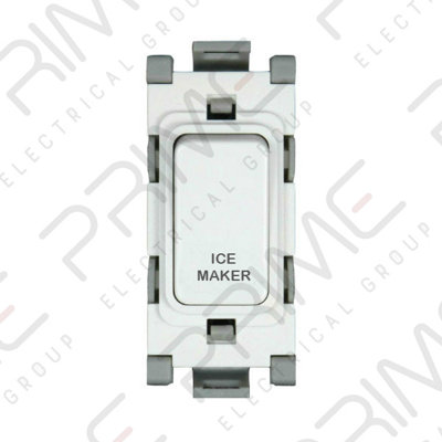 Deta G3514/IM Grid Switch 20 Amp Double Pole marked 'ICE MAKER" (White)