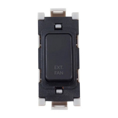 Deta G3553BK Grid Switch 20 Amp Double Pole marked Extractor Fan (Black ...