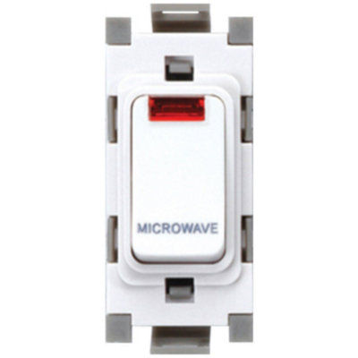 Deta G3581 Grid Switch 20 Amp Double Pole with Neon marked 'Microwave ...