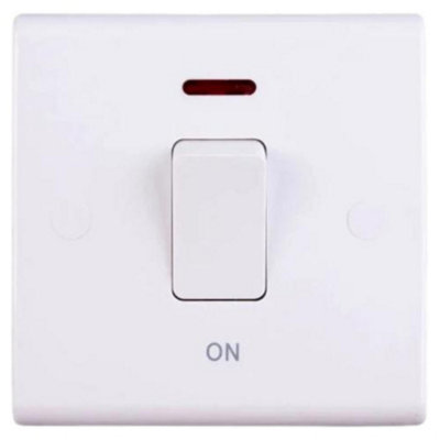 Deta S1310P Slimline Double Pole Switch with Neon 1 Gang 50 Amp | DIY ...