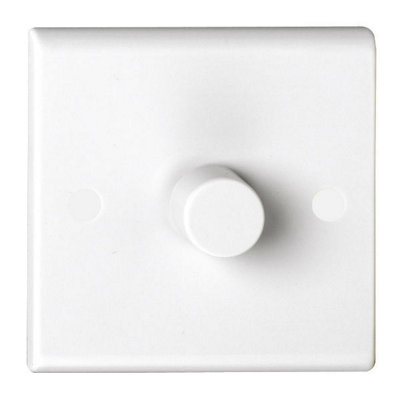 Deta S1414 Slimline Universal LED Dimmer Switch 1 Gang Multi-Way 3 - 250 Watt (White) | DIY at B&Q