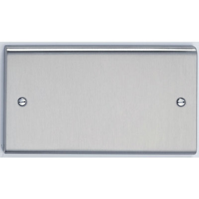 Deta SD1201SS Blank Plate 2 Gang Stainless Steel