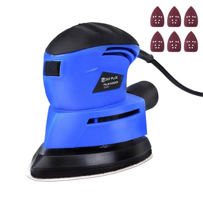 Detail Palm Sander 130W 12000RPM with Dust Extraction Port 6-Piece ...