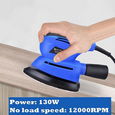 Detail Palm Sander 130W 12000RPM with Dust Extraction Port 6-Piece ...