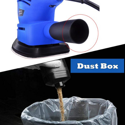 Detail Palm Sander 130W 12000RPM with Dust Extraction Port 6-Piece ...