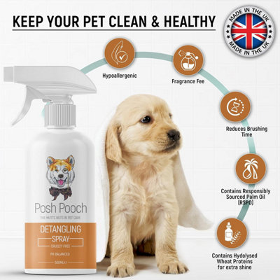Detangling Spray For Dogs 2 in 1 Knot Tangle Remover & Conditioner ...