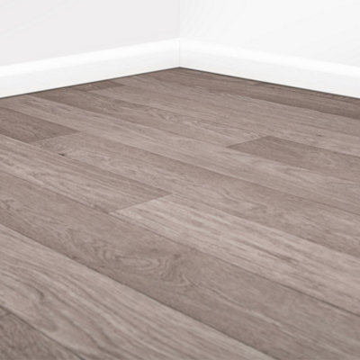 Detroit Oak Plank Style Soft Lino Flooring 2m Width Sheet Vinyl R10 ...