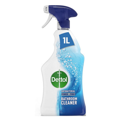 Dettol Power and Pure Antibacterial Bathroom Cleaner Spray 1 L | DIY at B&Q