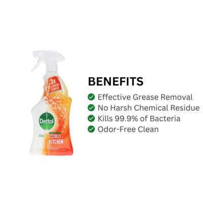 Dettol Power & Pure Powerful Kitchen Disinfectant 750ml x 6