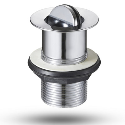 Deva 1 - 1/4" Chrome Flip Top Basin Waste - Unslotted - Chromed Brass ...