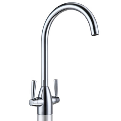 Deva Carlow Chrome Dual Lever Kitchen Sink Mixer Tap - Sleek & Durable ...