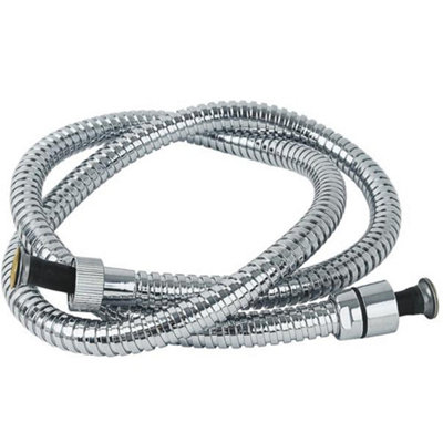 Deva Chrome 1.5m Standard Bore Double Interlock Shower Hose, Brass ...