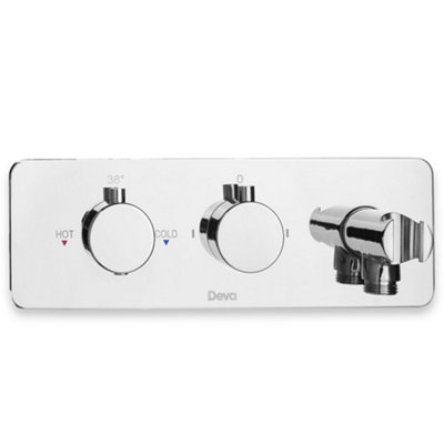 Deva Chrome Thermostatic Concealed Valve Shower Mixer - Dual Outlets ...