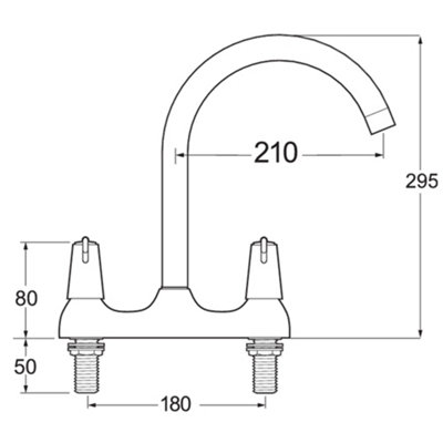 Deva Lever Action Deck Mounted Kitchen Sink Mixer Tap Chrome Swivel ...