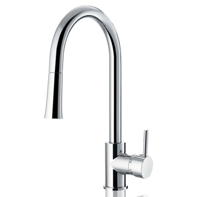 Deva Pendle Pull-Out Mono Mixer Kitchen Tap - In Chrome High-Quality ...