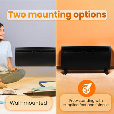 Devola 1500W Electric Panel Heater Low Energy Wall Radiator Free ...