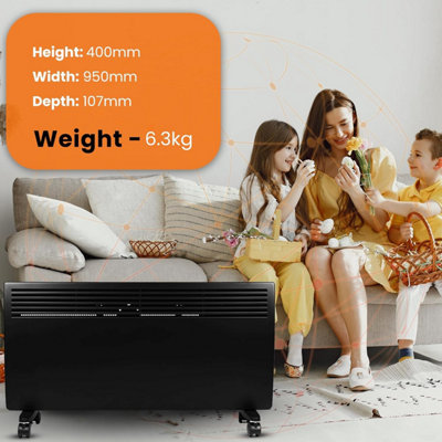 Devola 2000W Electric Panel Heater Low Energy Wall Radiator Free ...