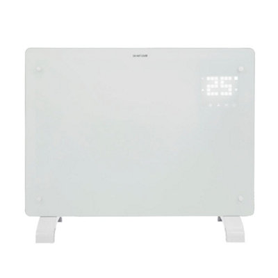 Devola Designer 1.5kW Smart Glass Panel Heater with Timer White ...