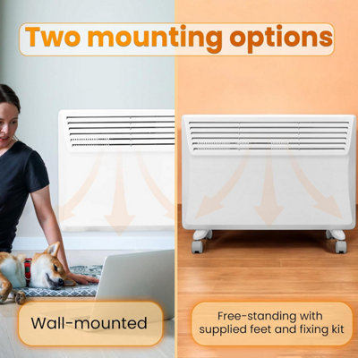 Devola Eco Electric Panel Heater 1500W Low Energy Adjustable Thermostat ...