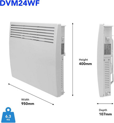 Devola Electric Panel Heater 2400W Smart Alexa Wifi Wall Mounted or ...