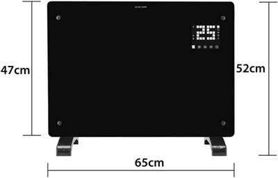 Devola WiFi Smart Electric Glass Panel Heater 1500W Wall Mounted Or ...