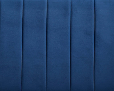 Devon 3 Seater Storage Chaise Pull Out Fabric Blue Velvet Sofa bed