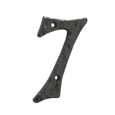 Devoran Number 7 Black Numeral | DIY at B&Q