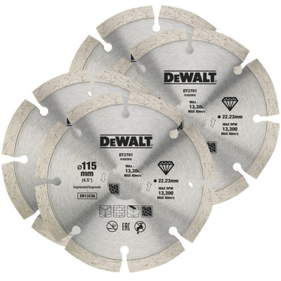 Dewalt 115mm Angle Grinder Blade Segmented Diamond Cutting Discs 4.5" x ...