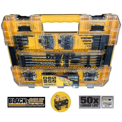 Dewalt 185 PC Extreme Torsion Black Gold Screwdriver Drill Bit Set ...