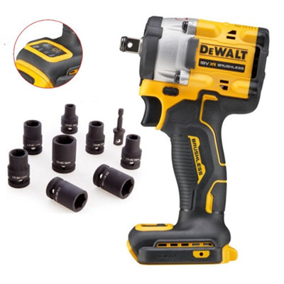 Dewalt 18v XR DCF921N Brushless 1/2" Torque Wrench Compact + 9 Piece ...