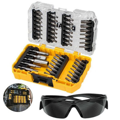 Dewalt 47 Piece Screw Driver Impact Rated Bit Set Hex Shank + Safety ...