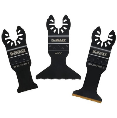 Dewalt 6 Piece Multi Tool Blade Set Titanium Plunge Cut Nails Wood ...
