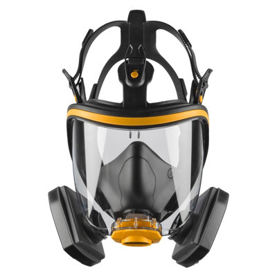 Dewalt A2P3 Full Face Large Dust Mask Respirator + Extra Filters + Gloves