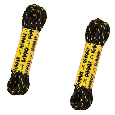 Dewalt Boot Shoe Laces 150mm Polyester Cotton 2 Pairs