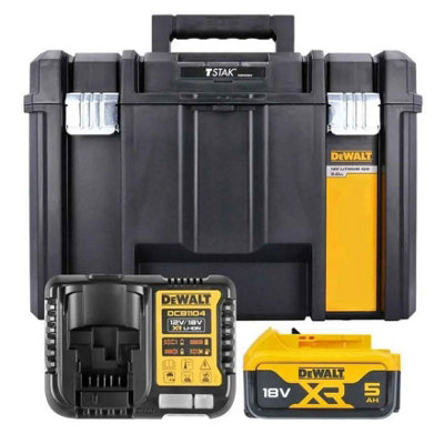 Dewalt DCB1104P1T DCB184 5.0ah 18v XR Lithium Battery + DCB1104 Charger ...