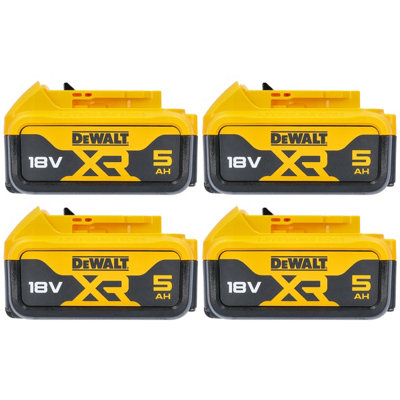 DeWalt DCB184 XR 18V XR 5Ah Lithium-Ion Battery - Pack of 4