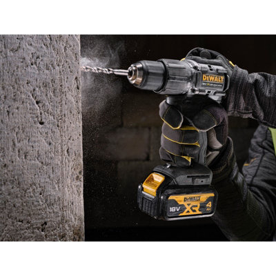 Dewalt DCD100M2T Black 18v XR Brushless Compact Combi Hammer Drill 4AH 100 Year