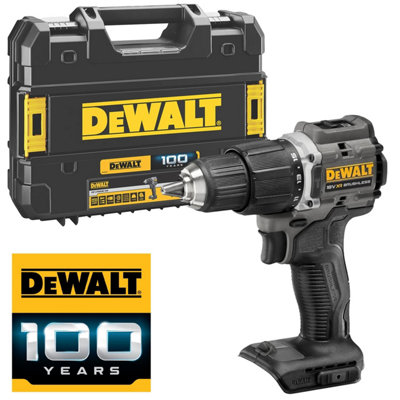Dewalt DCD100N Black 18v XR Brushless Compact Combi Hammer Drill 100 Year + Case