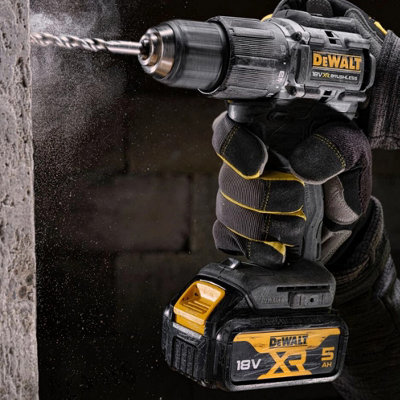 Dewalt DCD100P2T Black 18v XR Brushless Compact Combi Hammer Drill 100 Year