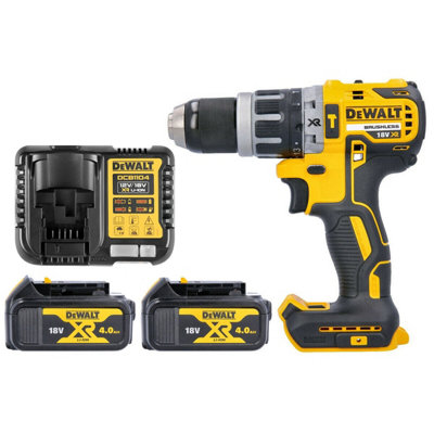 DeWalt DCD796N 18V XR Cordless Brushless Combi Drill With 2 x 4Ah ...