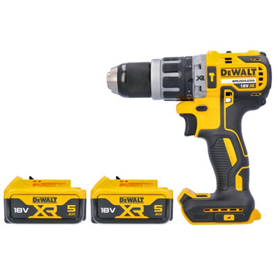 DeWalt DCD796N 18V XR Cordless Brushless Combi Drill With 2 x 5Ah Batteries